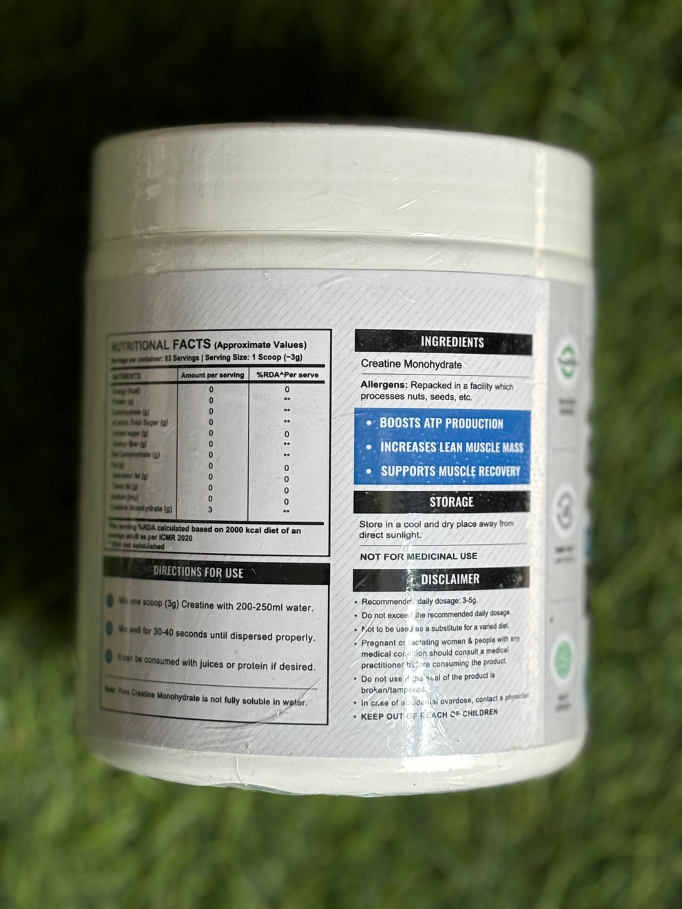 Wellcore - Micronised Creatine Monohydrate (250g, 83 Servings) | 100% ...